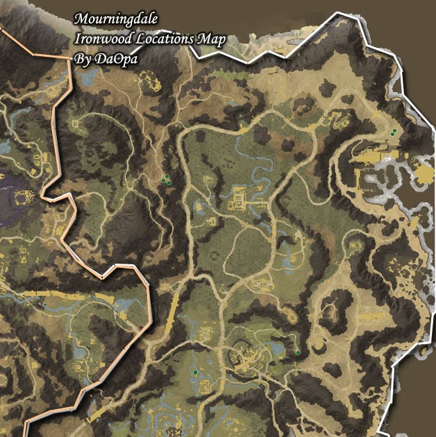 New World: Mourningdale ironwood map