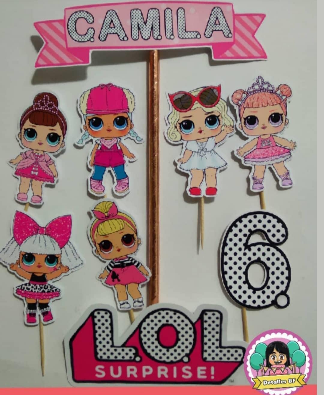 Topper LOL Camila 6 - Mis Toppers Tus Toppers