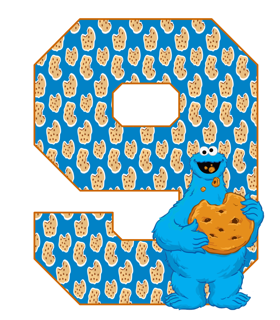 Kits imprimibles gratis : Números de come galletas