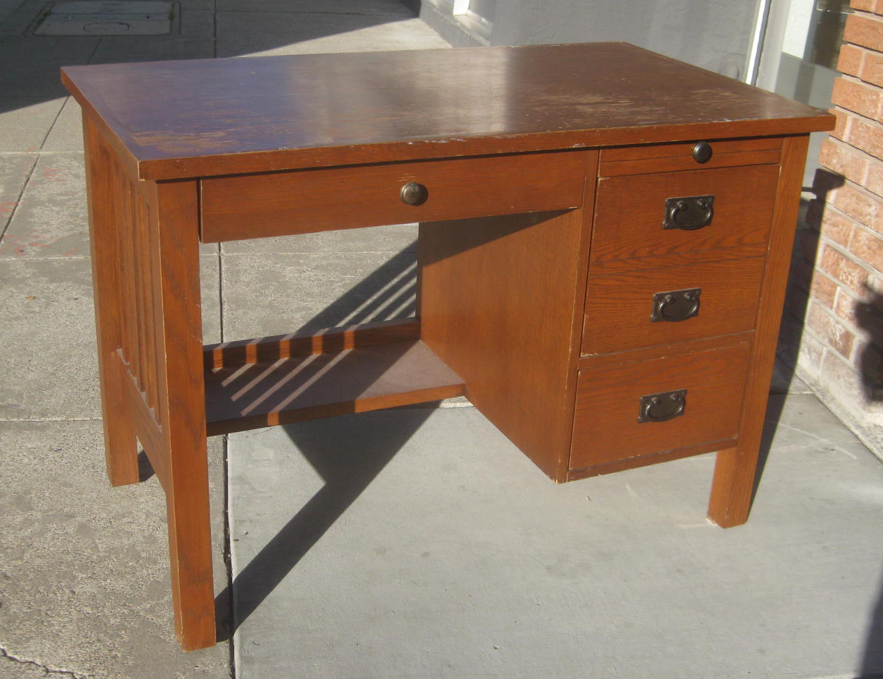UHURU FURNITURE & COLLECTIBLES: SOLD - Mission Style Computer Desk - $50