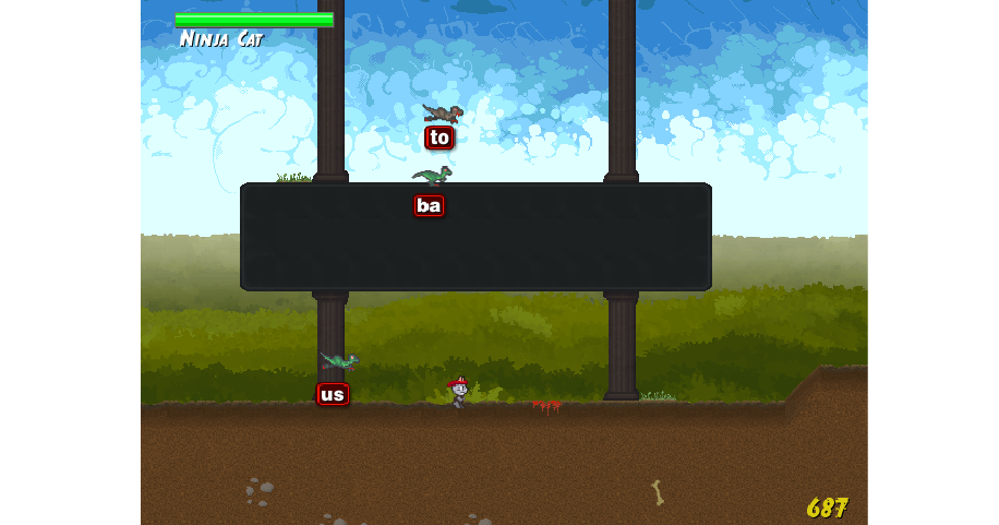 Tech Tip: Touch Typing Game - Ninja Cat v. Zombie Dinosaur