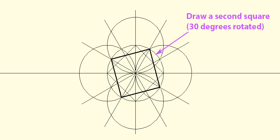 Textile Arts Now: Draw a continuous interlacing geometry motif.