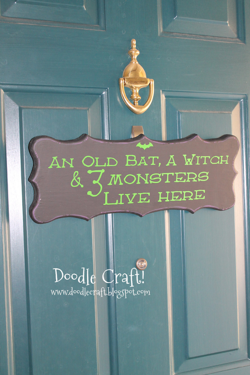 Halloween Front Door Vinyl Sign!