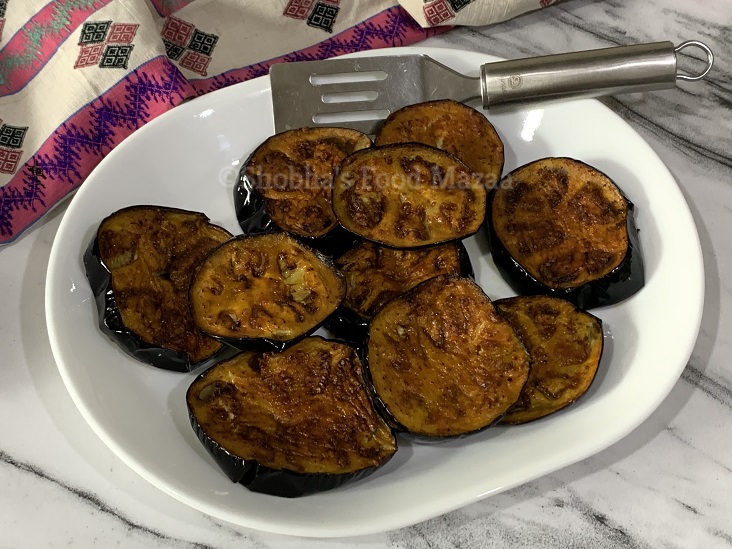 Shobha s Food Mazaa BEGUN BHAJA TALE HUE BAINGAN BENGALI STYLE FRIED BRINJALS Aubergines shobha-s-food-mazaa-begun-bhaja-tale-hue-baingan-bengali-style-fried-brinjals-aubergines