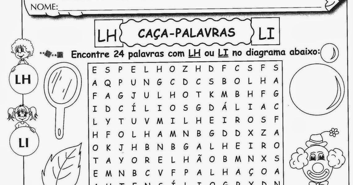 Palavras Com Lh E Li Atividades - BRAINCP
