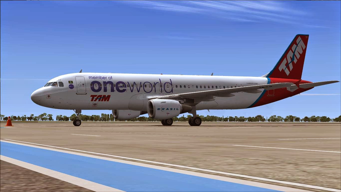 Texturas Brasileiras: TAM "oneworld" PR-MYF Airbus A320