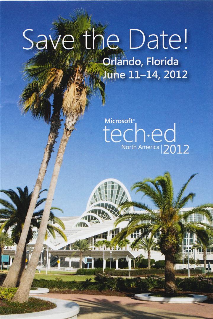 Save the Date - TechEd 2012 will be in Orlando! | The EXPTA {blog}