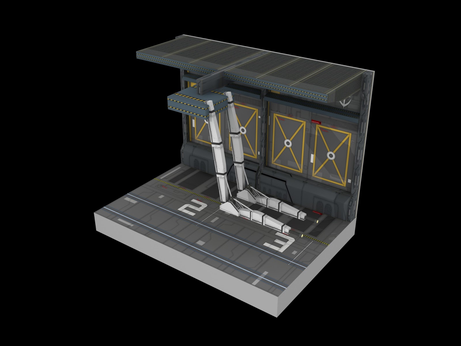 paperhobby: GUNDAM HANGAR 1:144 SCALE PAPERMODEL