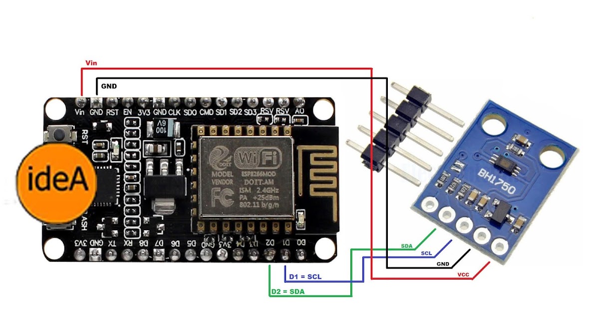 Audom ideA: ใช้งาน NodeMCU ESP8266 วัดความเข้มแสงด้วยเซ็นเซอร์ GY-302 BH1750FVI
