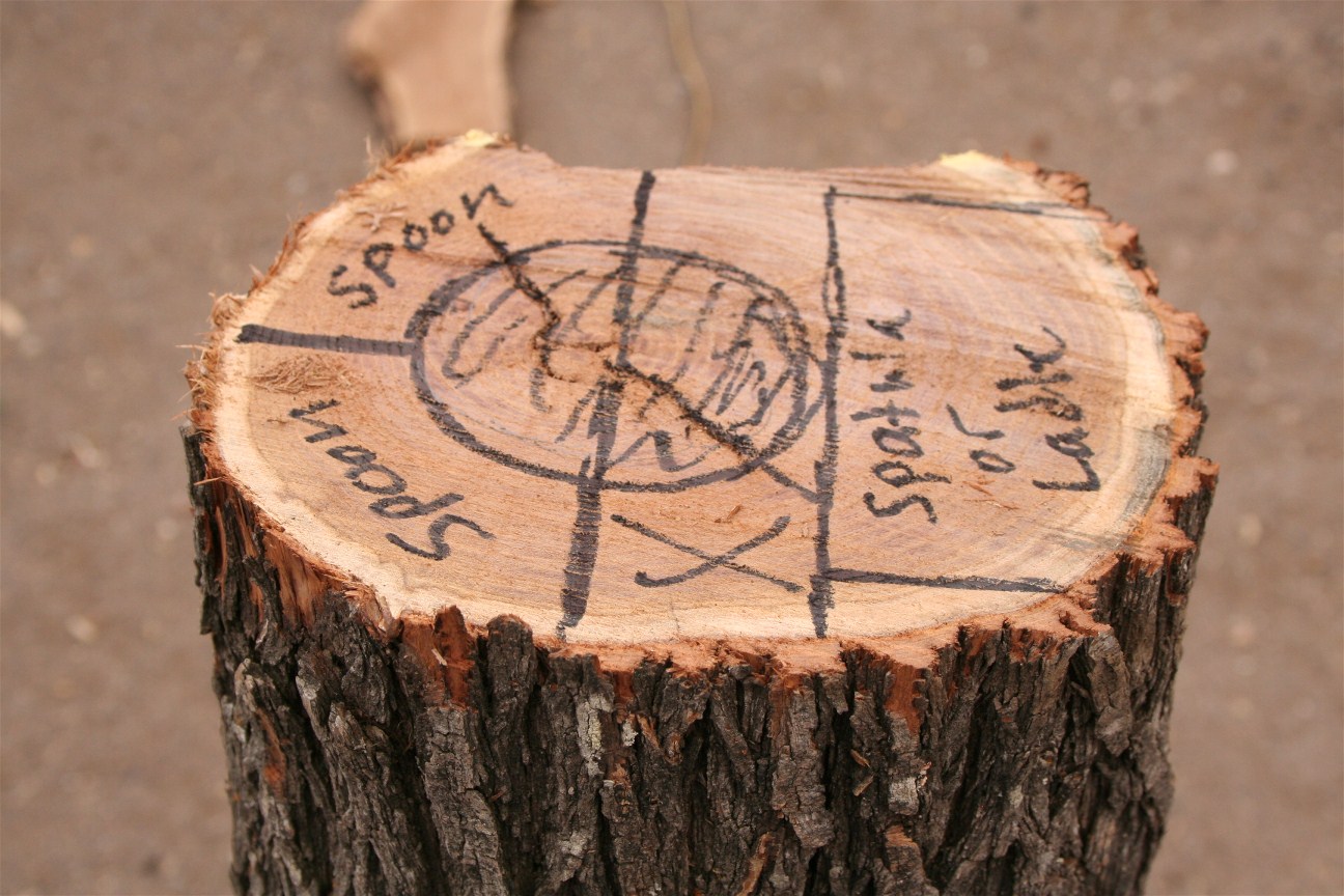 Kitchen Carvings: Riving Green Wood