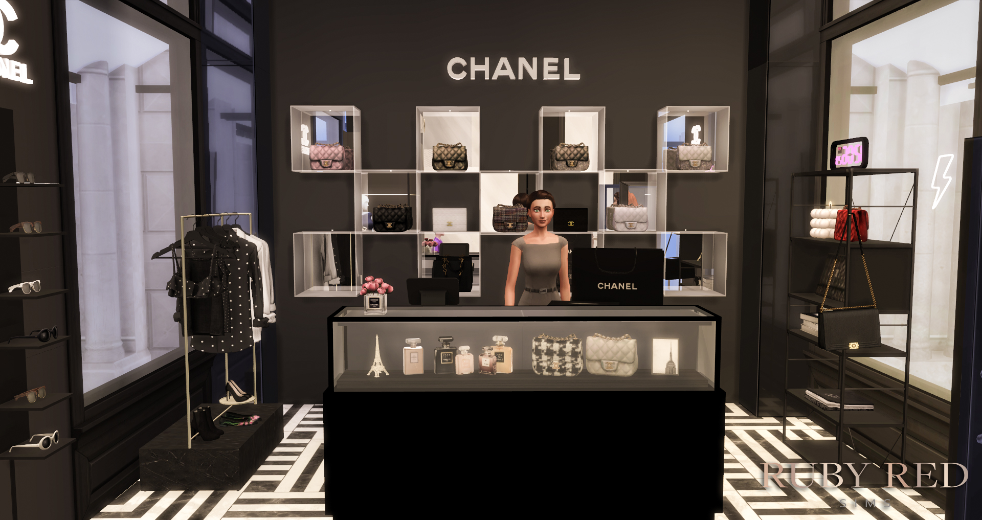 Sims 4 | June: Paris City Build 模擬市民 4 巴黎市區與CC組下載 [Ruby Red Sims]