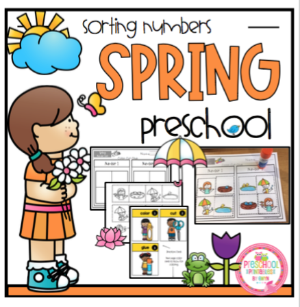 Spring Number Sort Worksheets 1-10 ~ Preschool Printables
