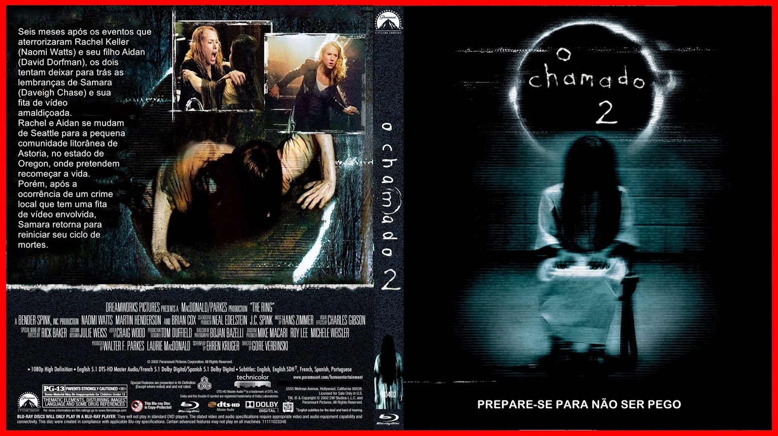 CAPAS DVD-R GRATIS: O Chamado 2 - Blu Ray