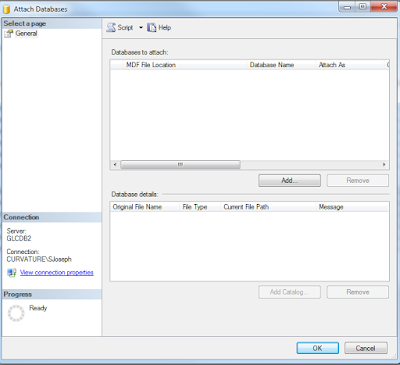 Troubleshooting MS SQL Server: Attach .mdf files to create Database in ...