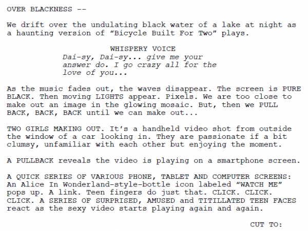 Scream TV pilot script "Red Roses" leaks