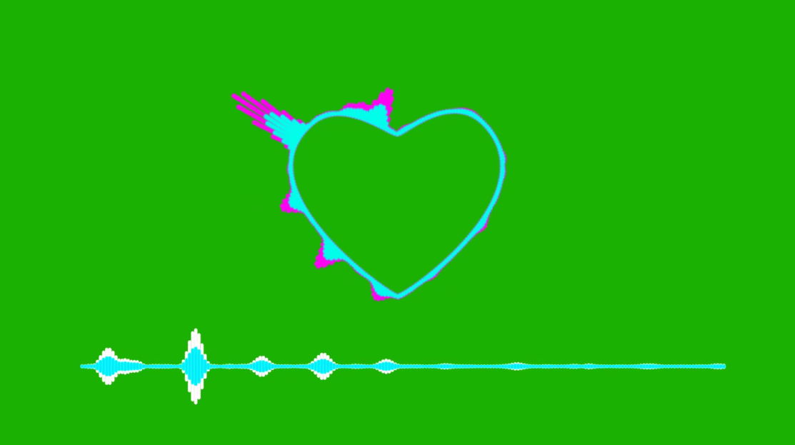 Advanced love & line green screen audio spectrum | Green screen love ...