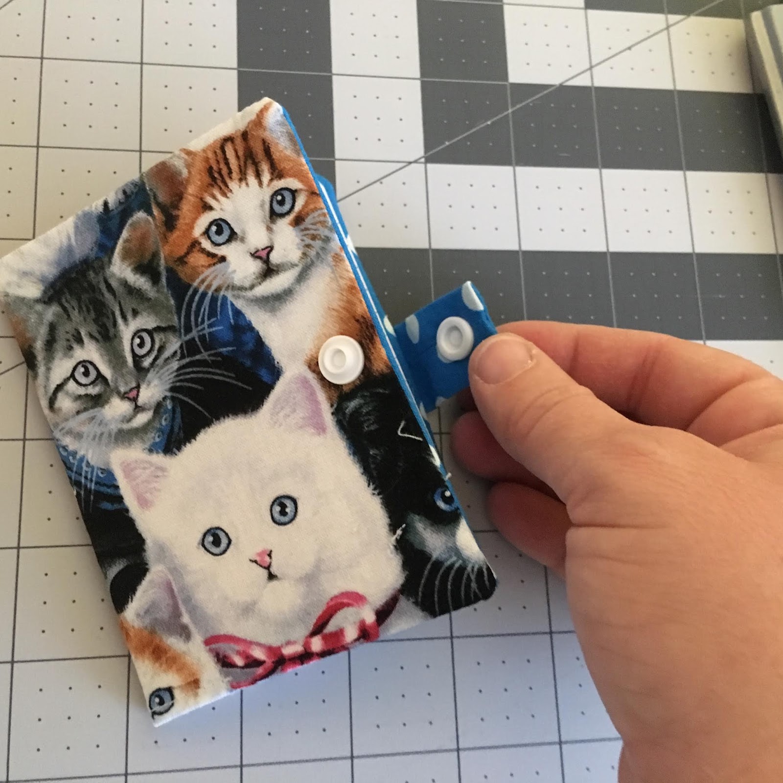 Fabric-covered mini composition books tutorial