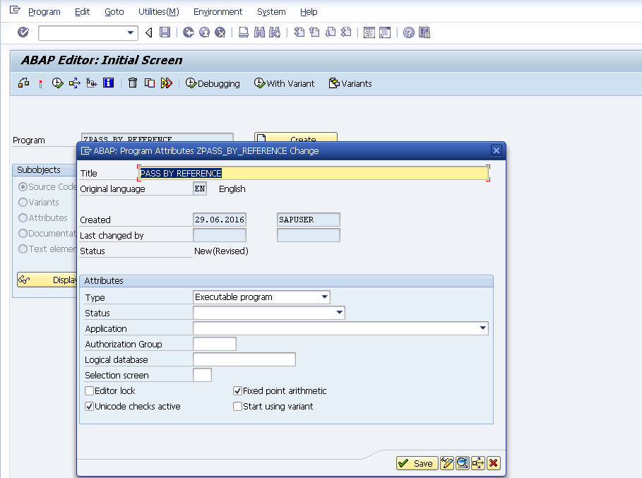 SAP TECH: Pass by Reference