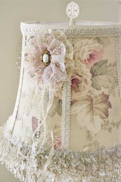 AMARNA ARTESANATO E IMAGENS: ABAJOURS ESTILO SHABBY CHIC