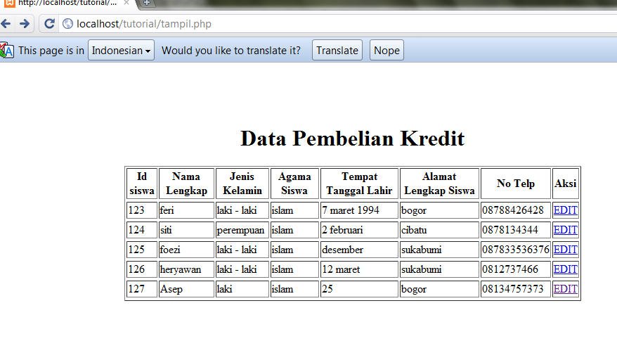 Membuat Script Edit Menggunakan PHP | TKJ Blackom Bray