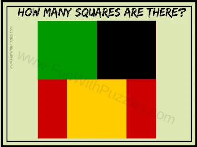 Observation Skill Test-Counting Number of Squares Puzzles