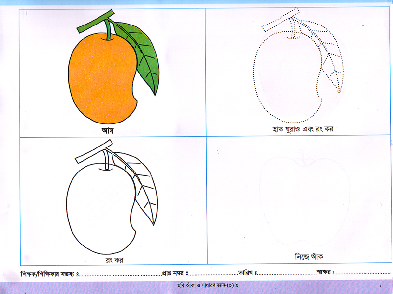 Kids Education for-Play-Nursery-KG-Drawing: Chotto Monider Chobi Aka ...