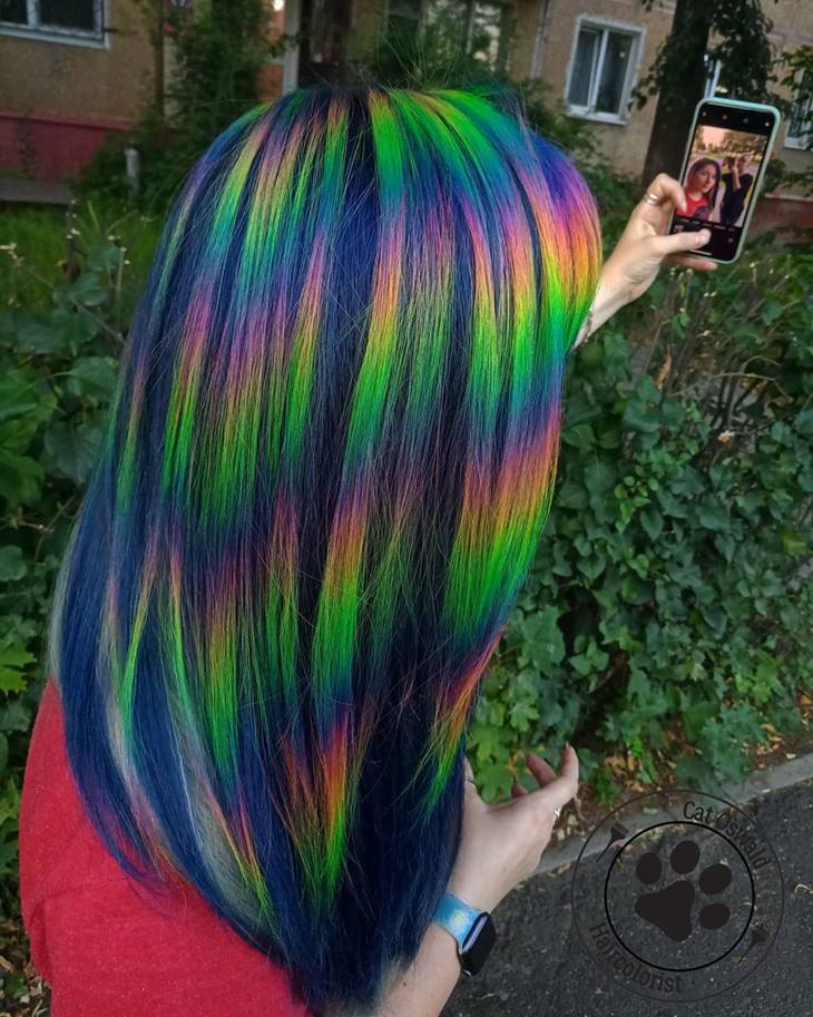 Cabelos glitch hair ou cabelos holográficos - Conheça a técnica ...