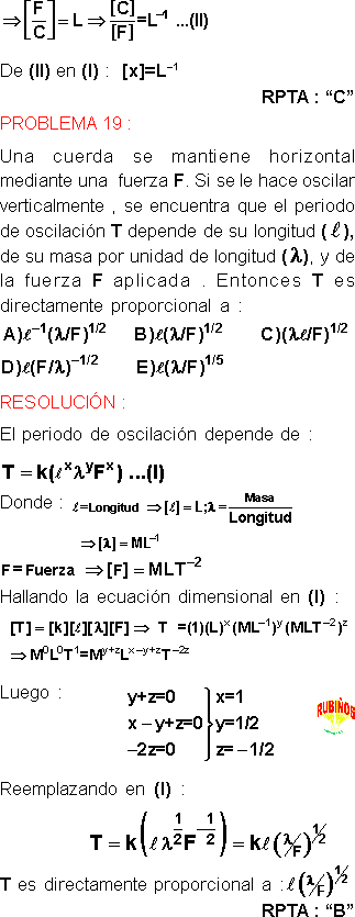 ANÁLISIS DIMENSIONAL PRINCIPIO DE HOMOGENEIDAD FÓRMULAS EMPIRICAS ...