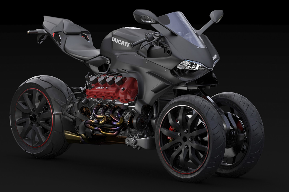 BLACK CAT garage : Ducati V8 superquadro "tregambe"