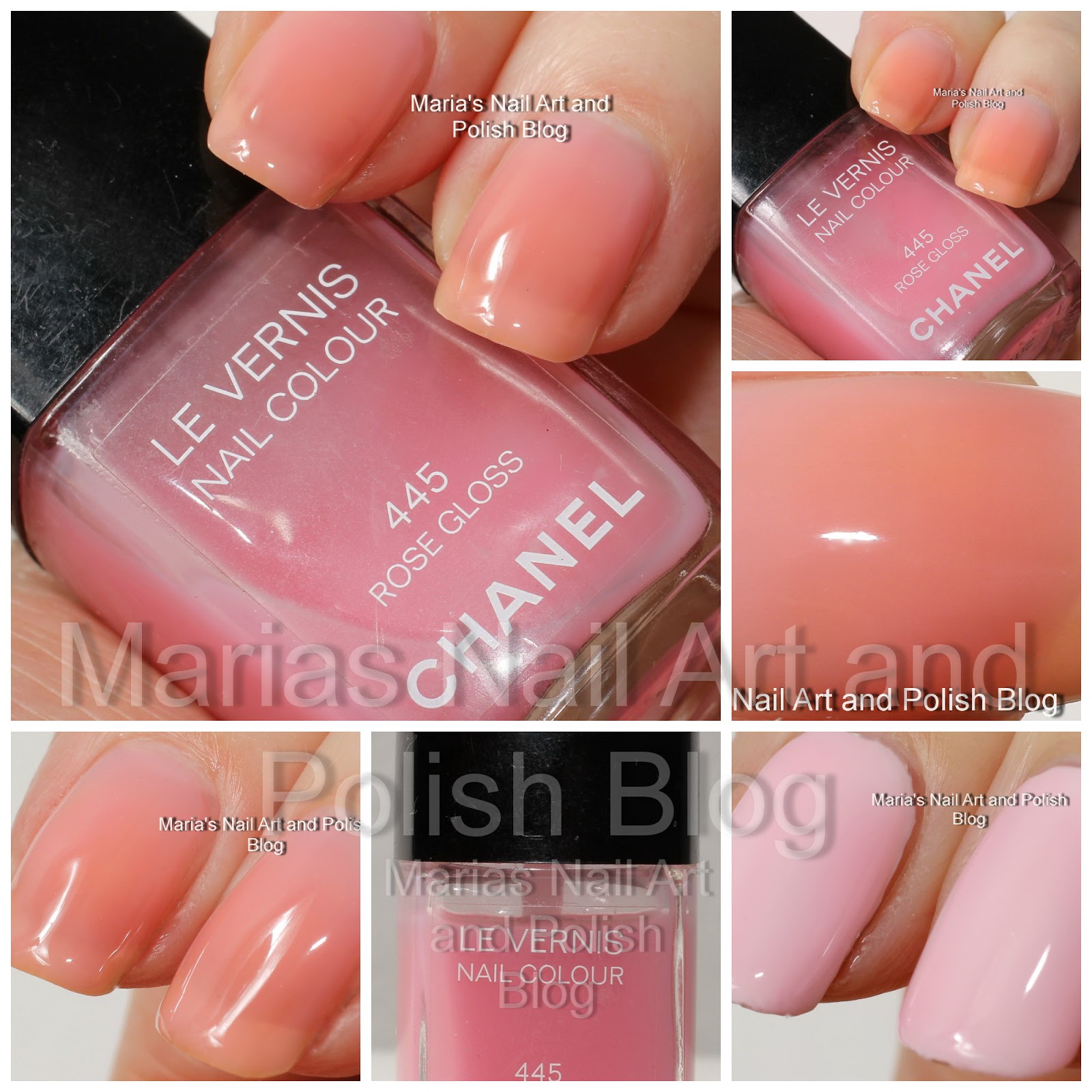 Marias Nail Art and Polish Blog: Chanel Rose Gloss 445 swatches