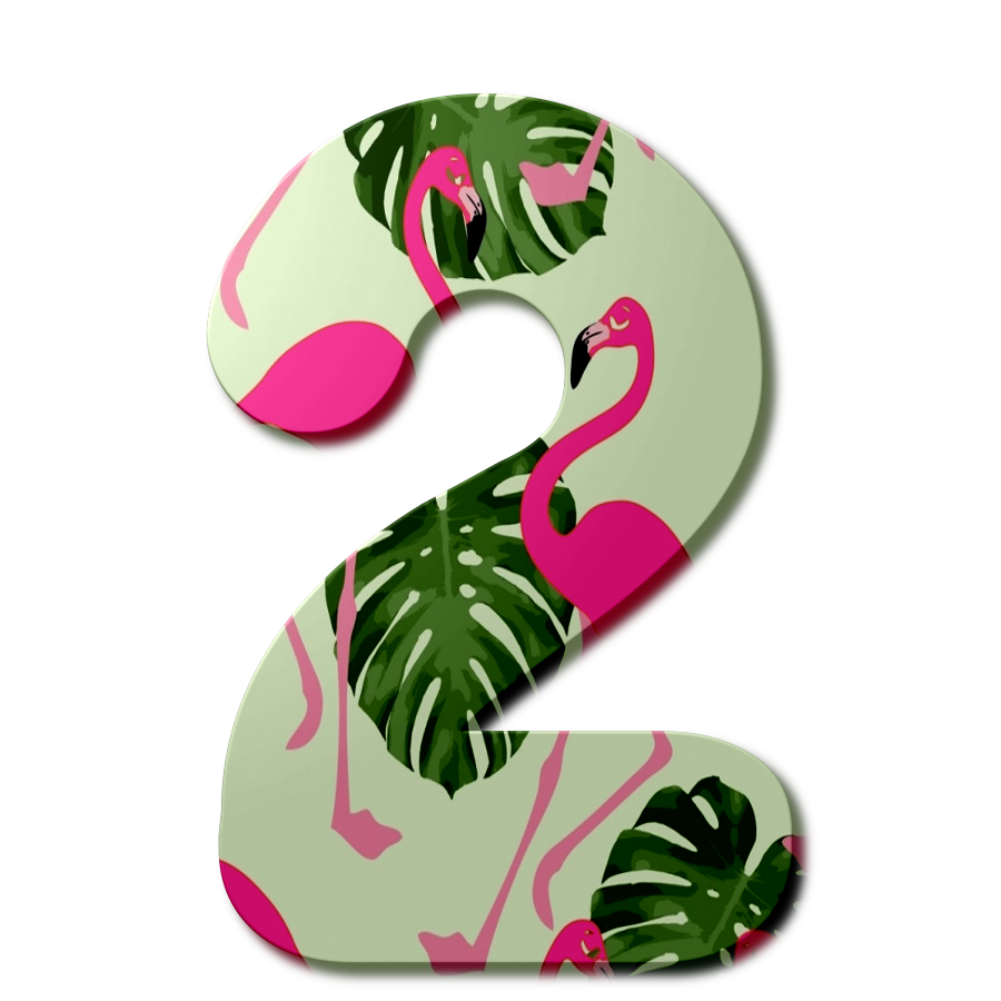 M. Michielin Alphabets: FLAMINGO PINK GREEN LEAVES TEXTURE ALPHABET ...