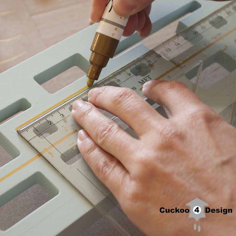 Gold and Mint Sharpie Mirror - Cuckoo4Design