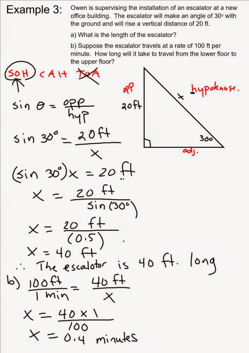Gr 10 Applied Math Trigonometry Problems