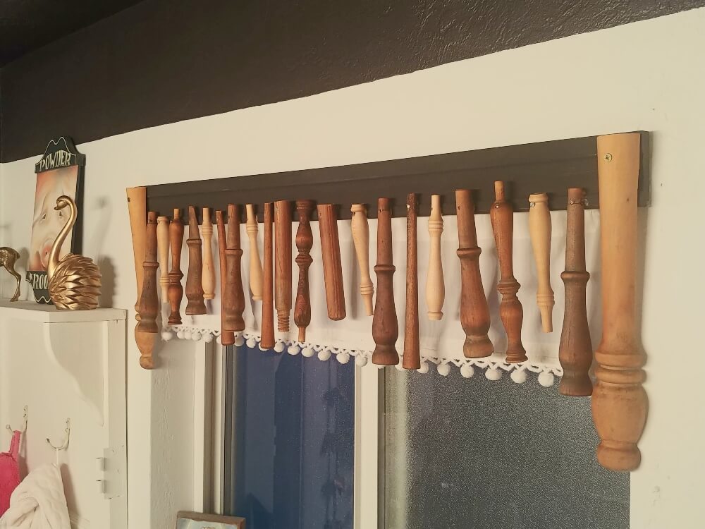 Repurposed Spindle Valance - Little Vintage Cottage