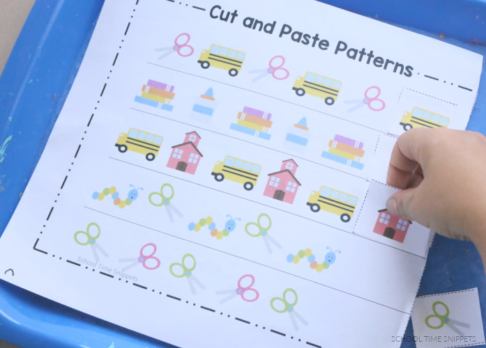 Back to School Cut and Paste Math Worksheets | School Time Snippets