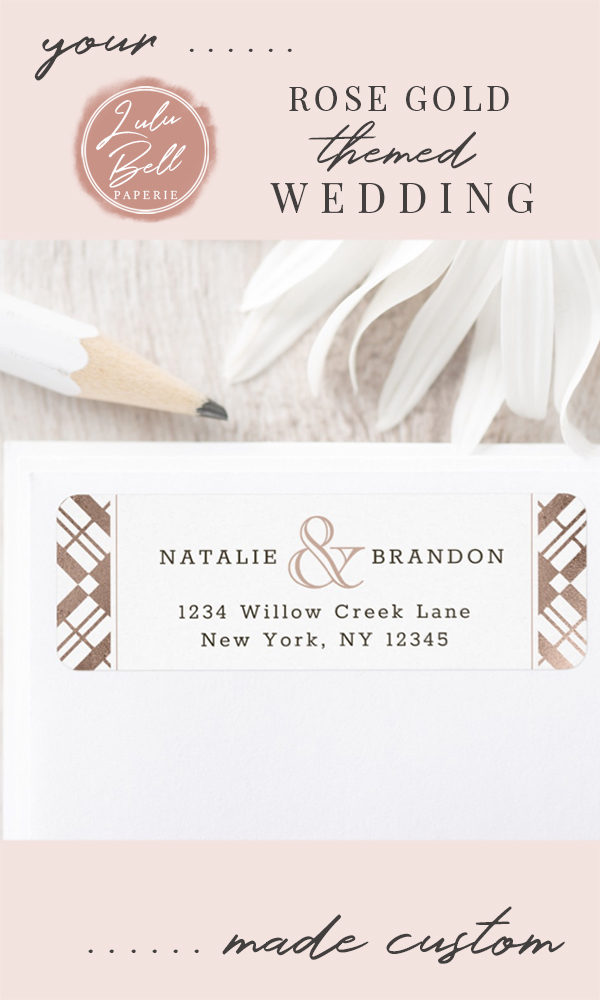 Elegant Rose Gold Plaid Tartan Wedding Invitation Suite - And ...