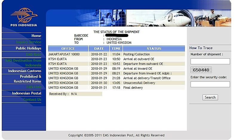 Pengalaman Mengirimkan Paket ke Inggris dengan EMS Pos Indonesia - Reza ...