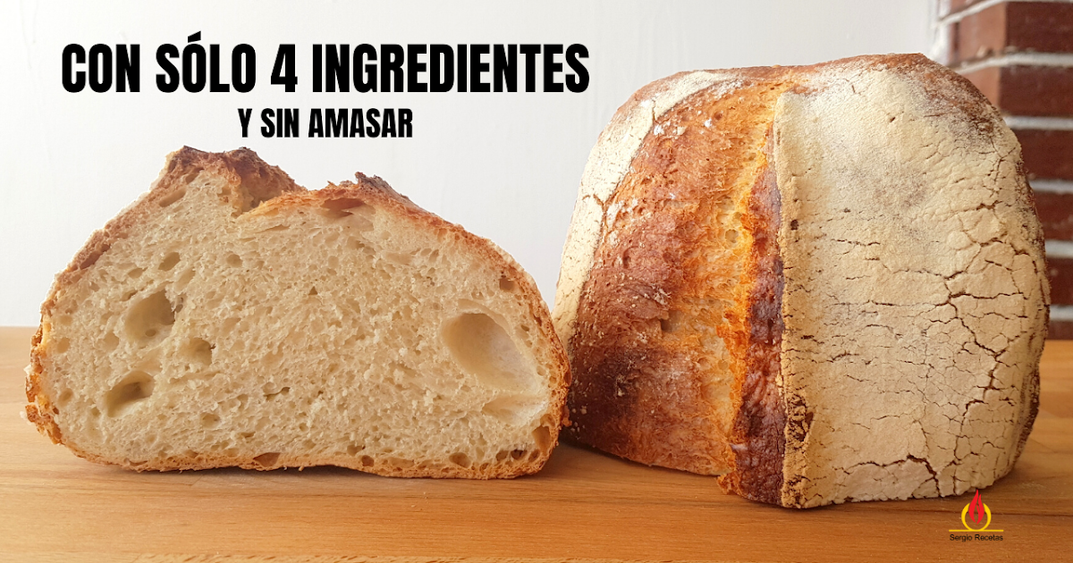 PAN CASERO FÁCIL Y SIN AMASAR. Con harina común y levadura