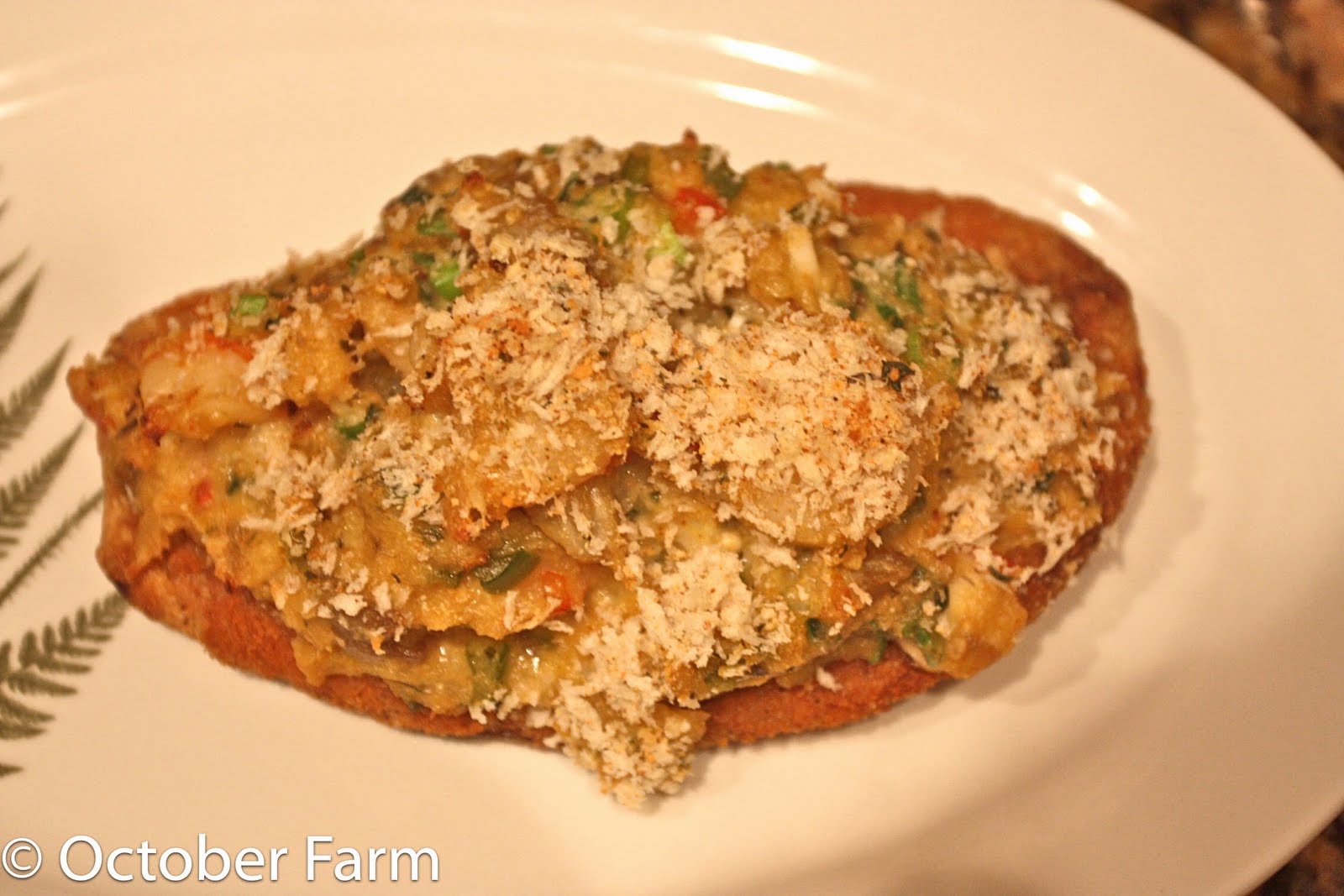 Cajun Eggplant Pirogues