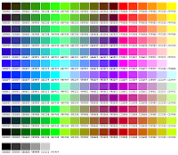 216 Kode Warna CSS - Hexadecimal Colour Chart | D'Genera