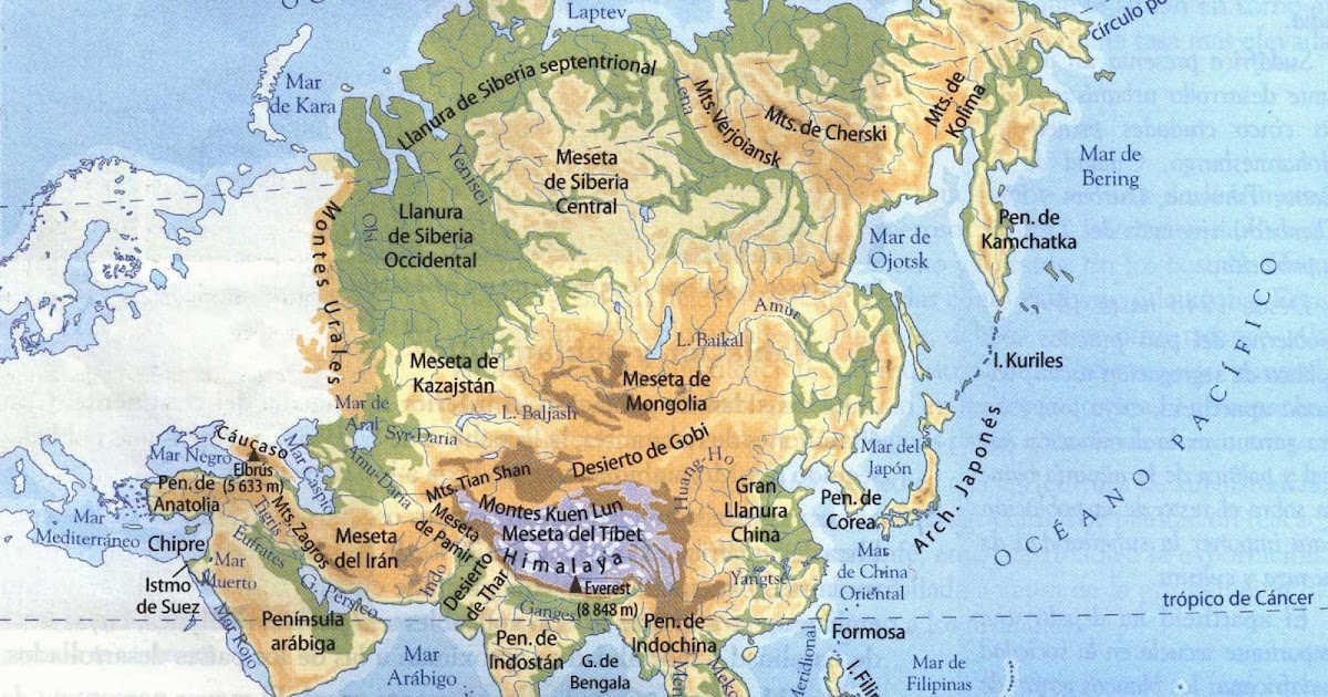 Blog de Sociales 1º ESO : RELIEVE DE ASIA