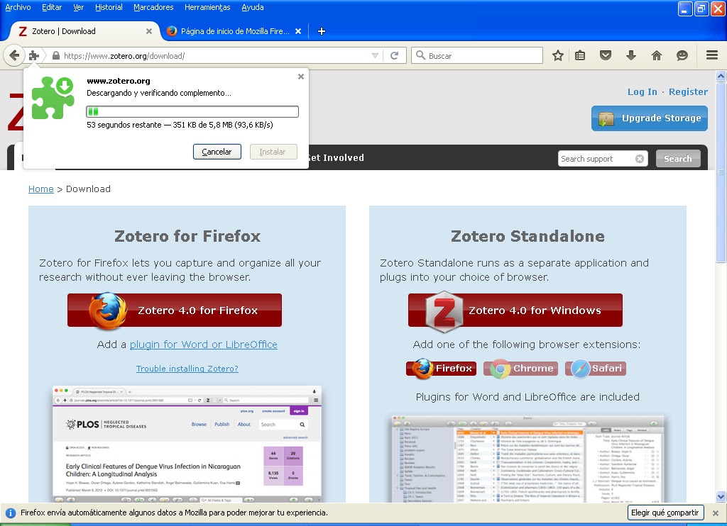 Consultas : USO DE ZOTERO