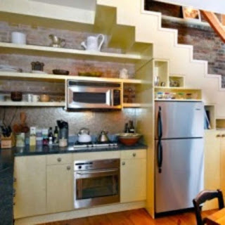 30 Elegant Kitchen Under The Stairs Design | ARA HOME