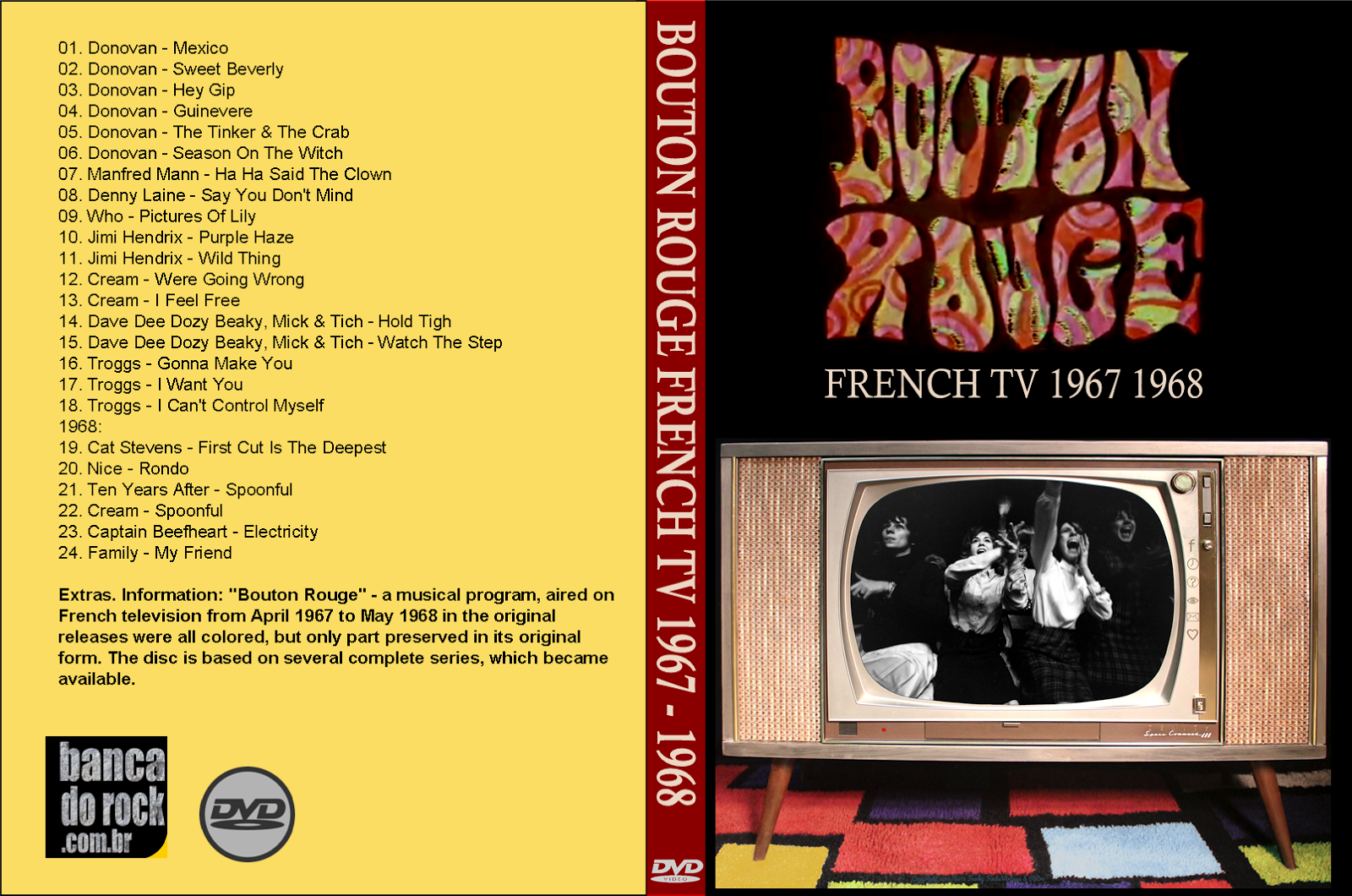 BANCA DO ROCK Rock Concert DVD: 3252 - DVD - BOUTON ROUGE 1967 1968 ...