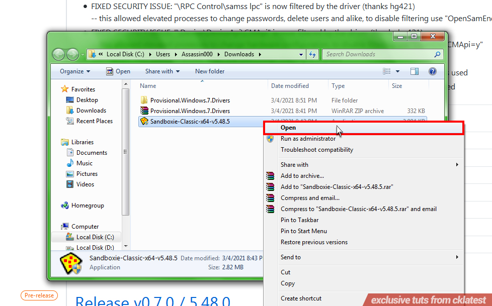 Sandboxie Windows 10