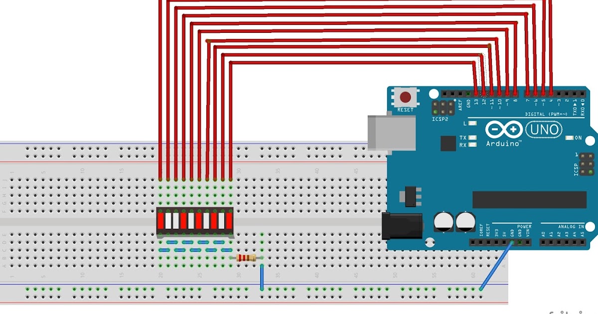 Fun with electronics and sensors: Arduino knight rider circuit using led bargraph