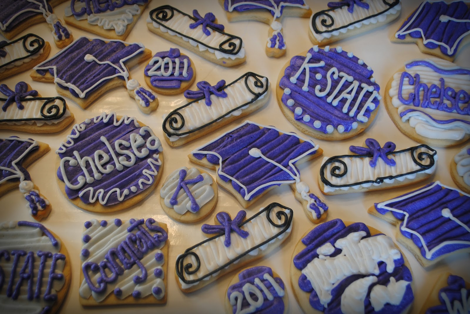 Candace's Cookie Creations: Kansas State Graduation Cookies