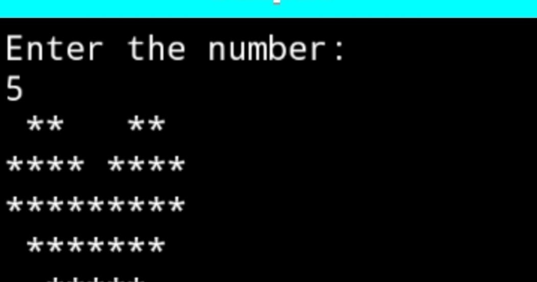 codeforhunger: C Program to Print Heart Shape Star Pattern