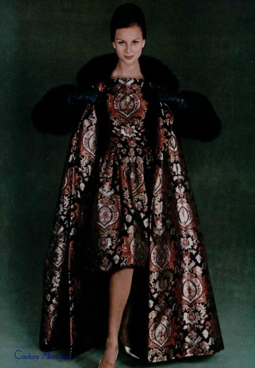 Couture Allure Vintage Fashion: Vintage Brocade Coats for Evening