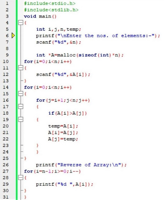Coding Insights Wap To Reverse The Contents Of An Array Of N Elements